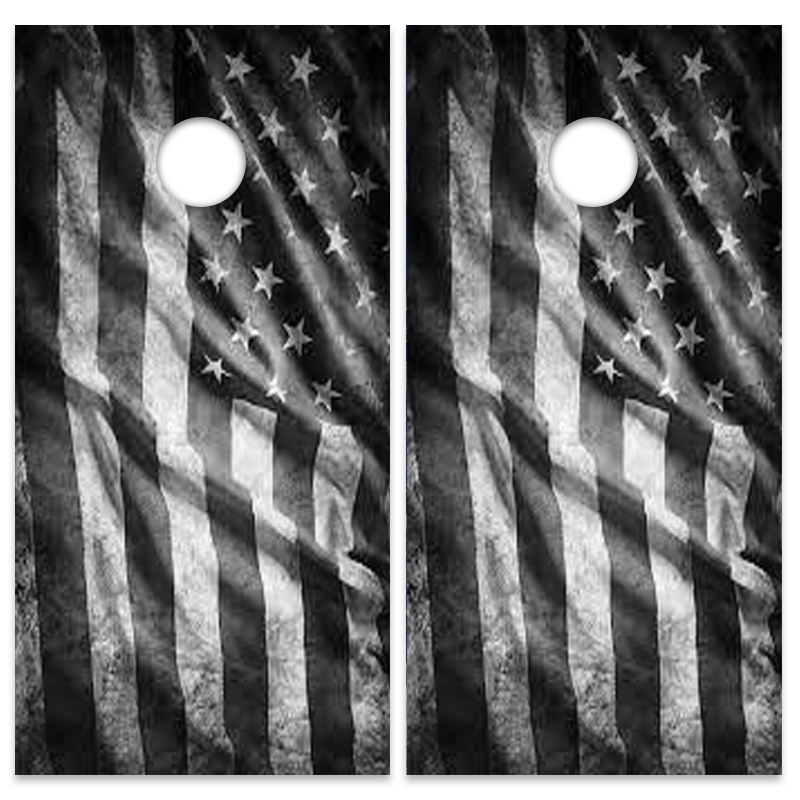 Wavy Black and White Flag - Wrapoholics